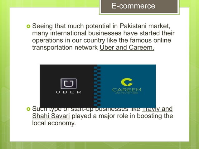 E commerce in Pakistan (Why it is prominent and Why not) | PPT