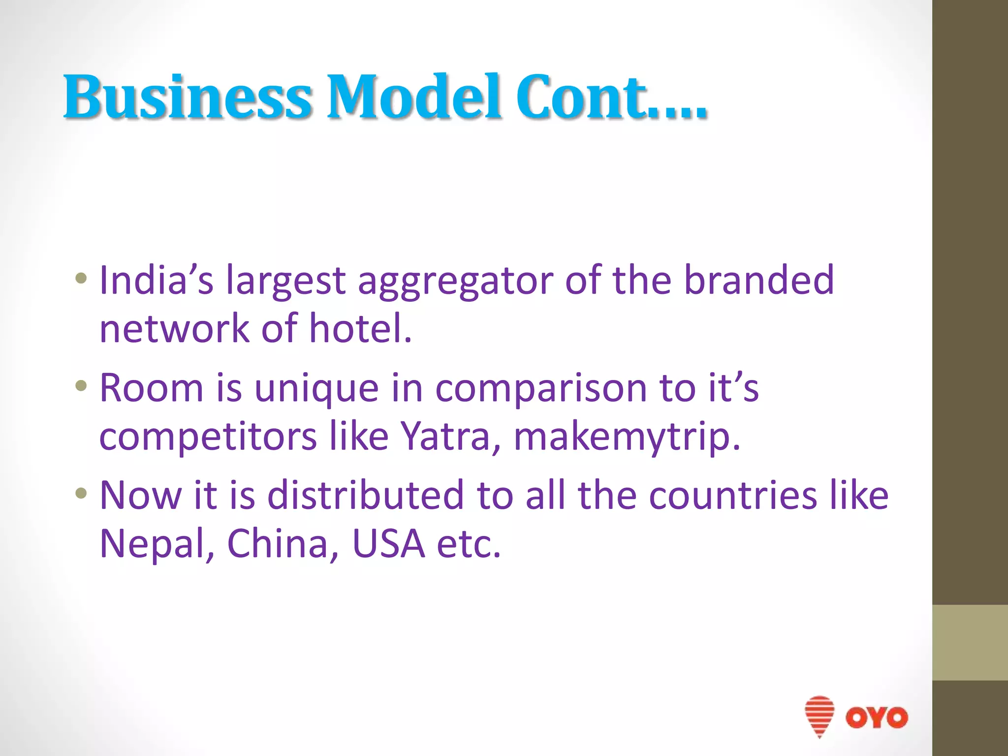 Oyo Business Models | PPTX