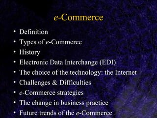 E commerce | PPT