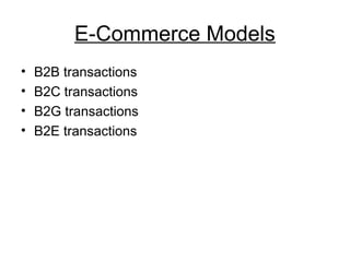 E commerce | PPT