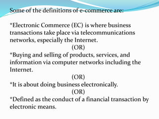 E commerce | PPTX