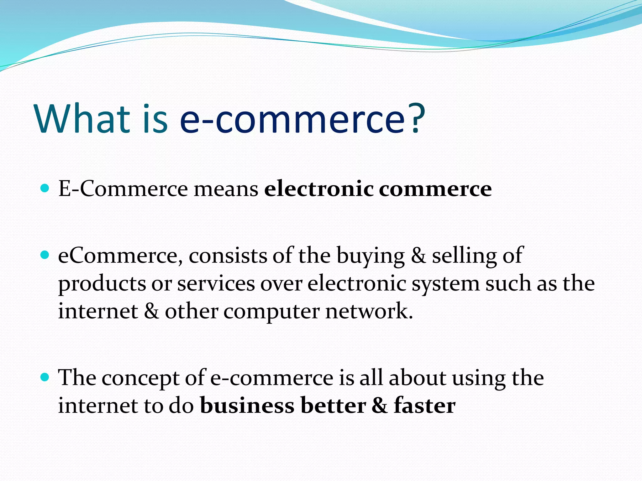 E commerce | PPTX
