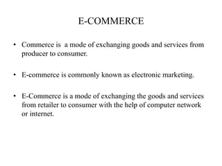 E commerce | PPTX