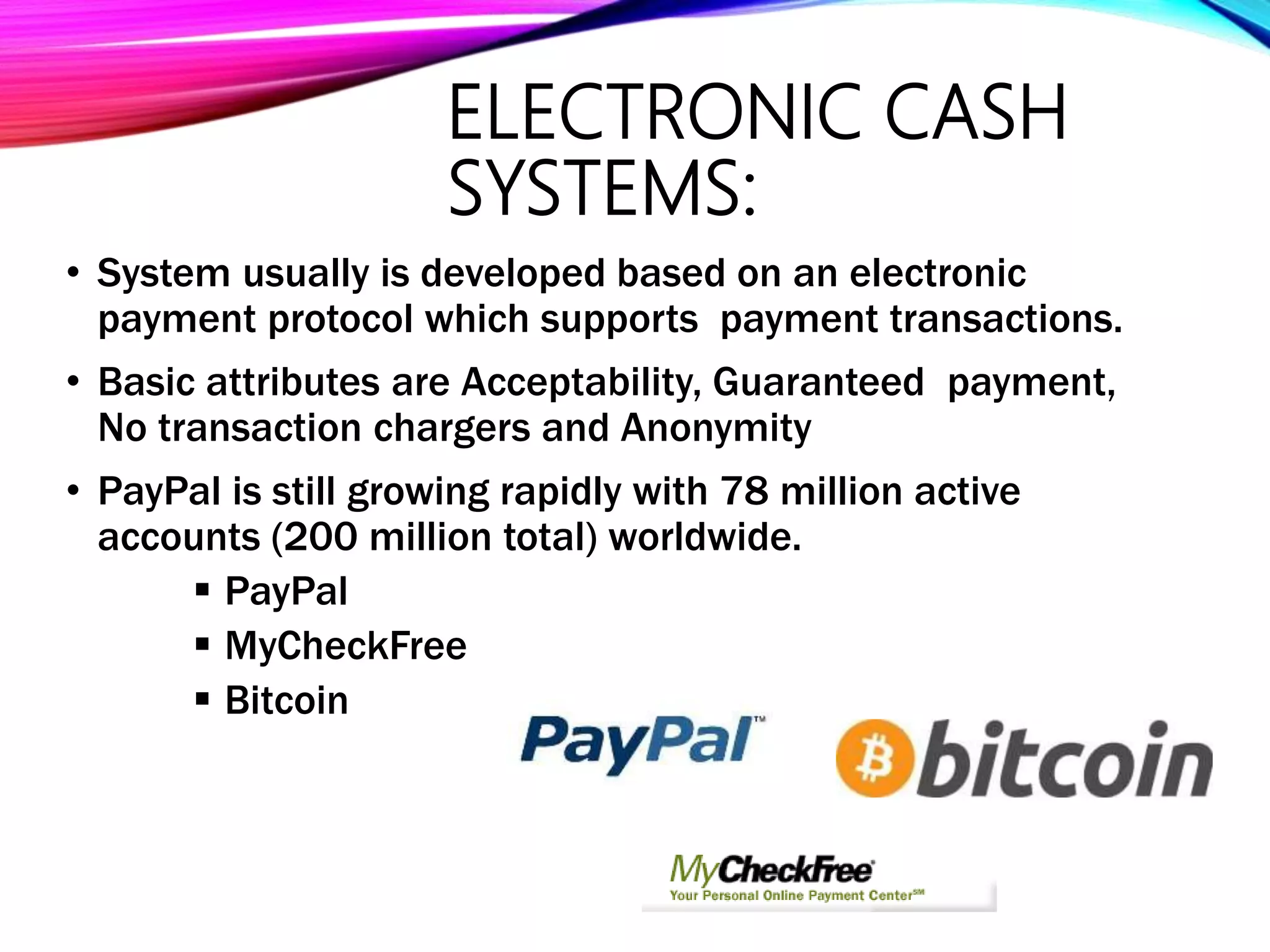 overview of electronic payment system | PPTX