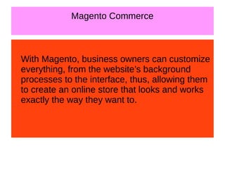 E commerce Website development | PPT