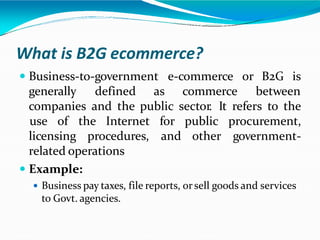 E commerce | PPT