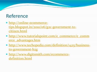 E commerce | PPT