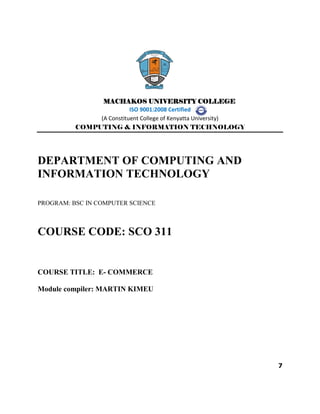 E commerce complete notes | PDF