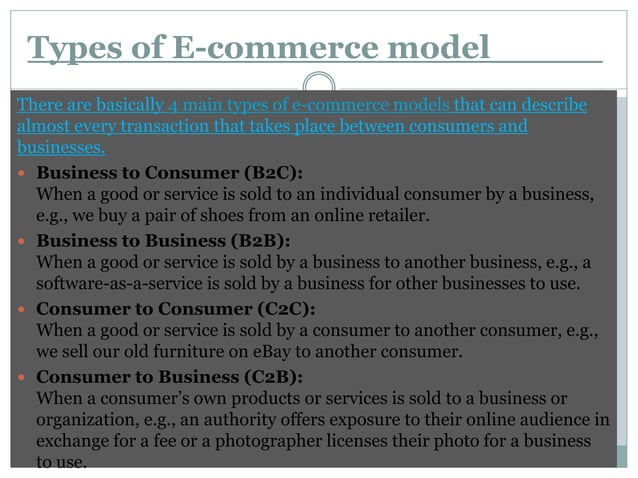 E commerce | PPT