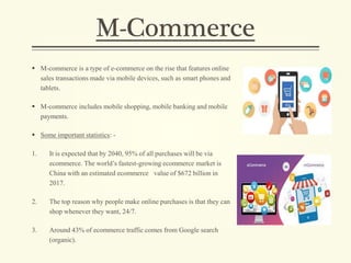 E commerce | PPT