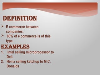 E-Commerce, Types, Pros and cons in presentation. | PPT