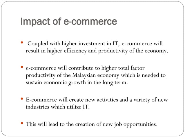 Presentation on Electronic Commerce - Basics | PPT