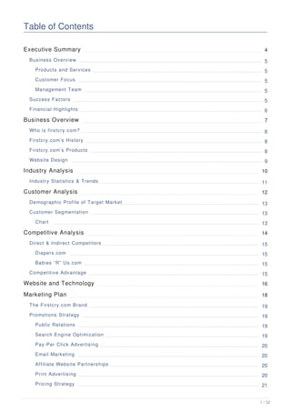 e-commerce business plan example | PDF