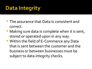 M6 - E Commerce - Integrity And Security | PPT
