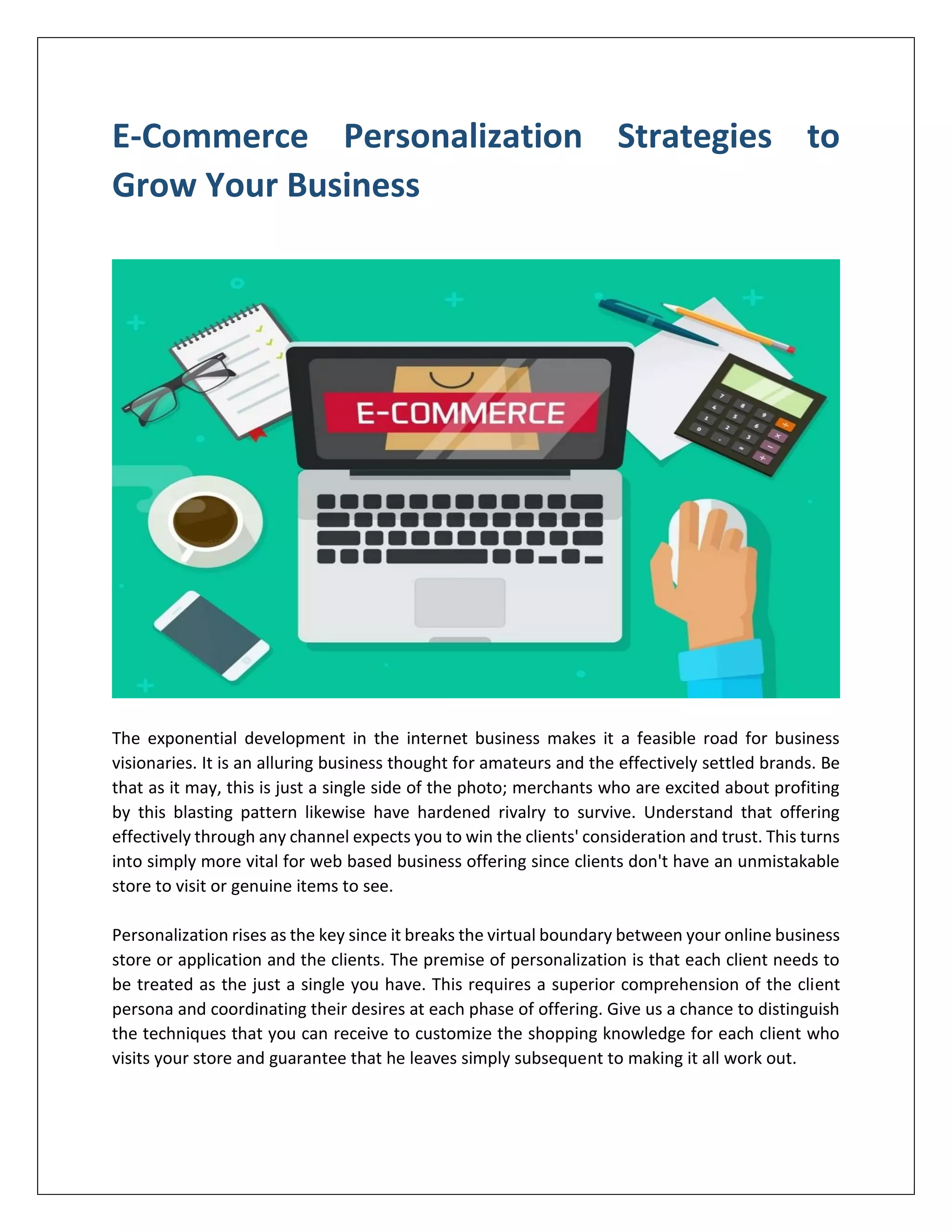 E commerce-personalization strategies | PDF