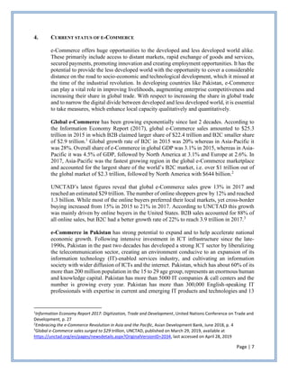 E commerce Policy Framework of Pakistan 2019 | PDF