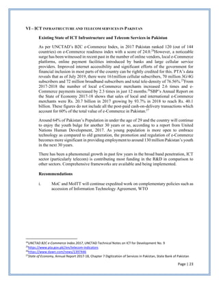 E commerce Policy Framework of Pakistan 2019 | PDF