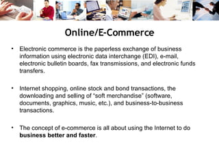 E Commerce Presentation | PPT