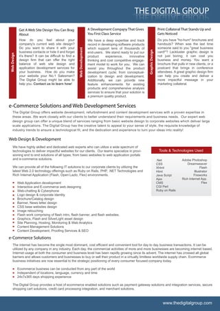 The Digital Group: e-Commerce Solutions and Web Development Services | PDF