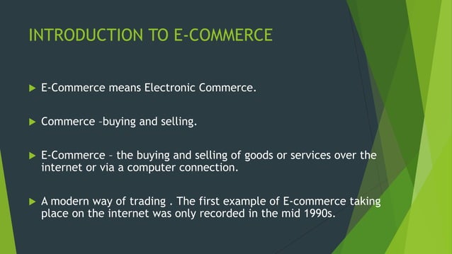 INTRODUCTION TO E-COMMERCE | PPT