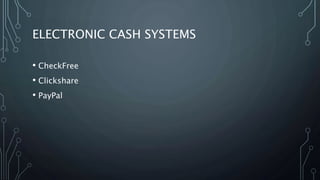 E commerce and it applications (E-Cash) | PPT