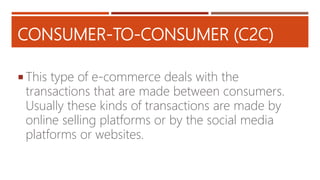 E commerce and its types | PPTX