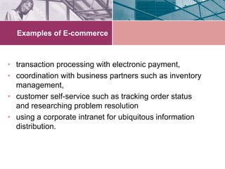 E commerce and strategic management | PPTX