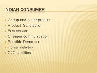 E commerce and the indian consumer | PPTX