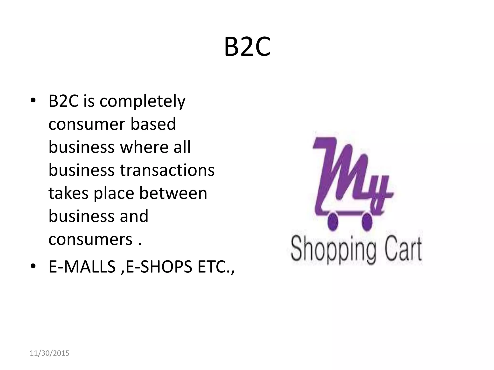 E commerce and types | PPTX