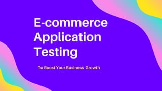 E-commerce Application Testing | PDF