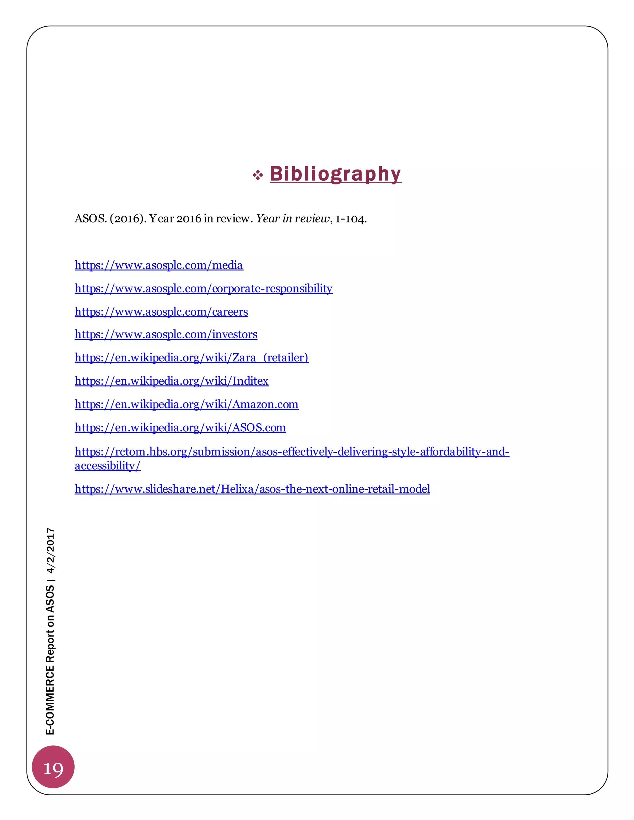 E-BUSINESS MODEL OF ASOS | DOCX