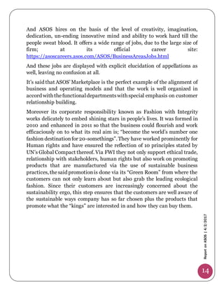 E-BUSINESS MODEL OF ASOS | DOCX