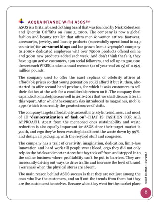 E-BUSINESS MODEL OF ASOS | DOCX