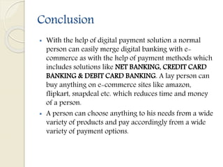 E commerce banking ppt | PPTX