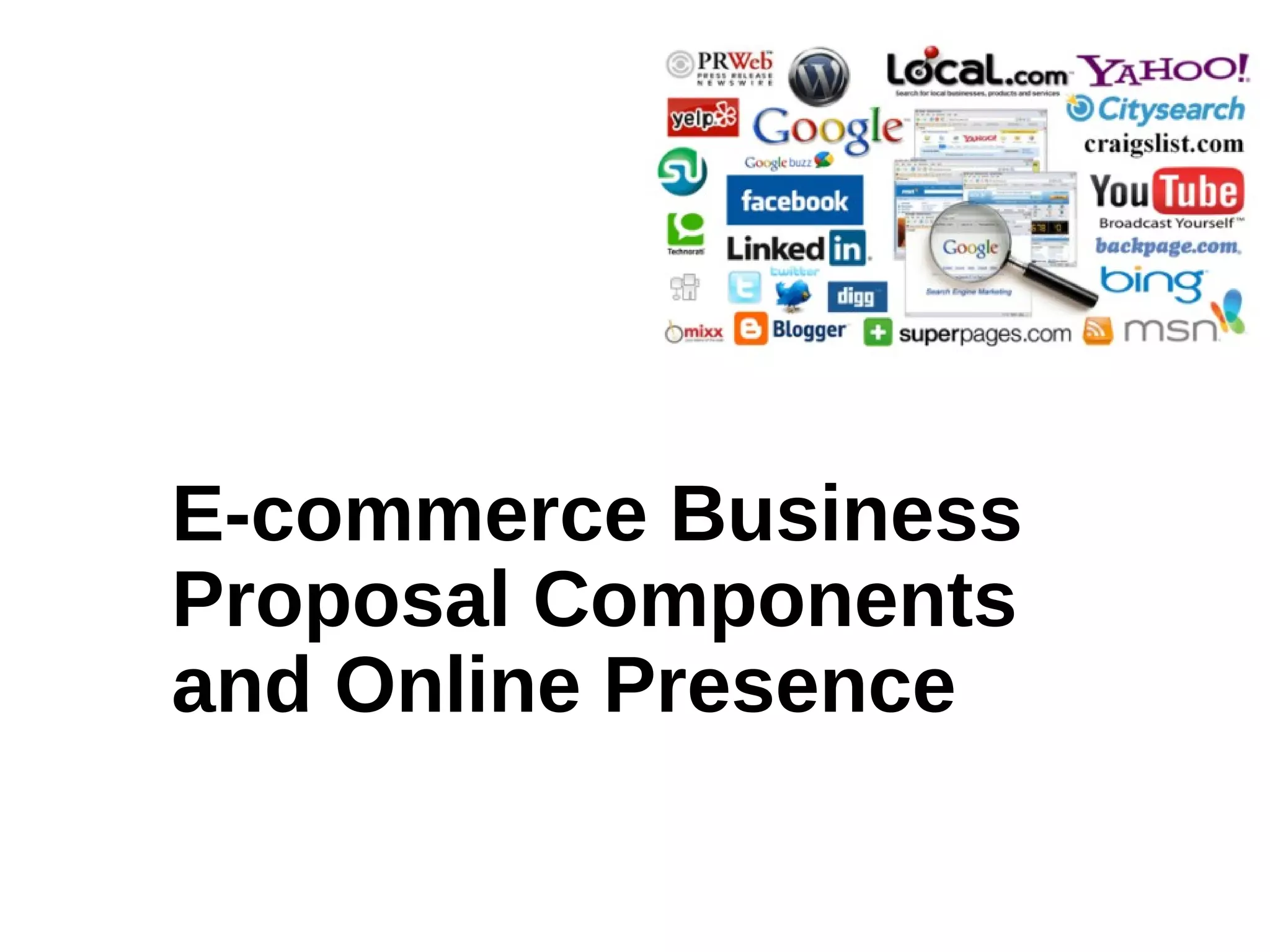 E commerce business proposal | PPT