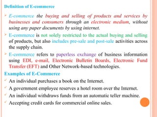 E-commerce Cha 1 ppt.ppt introduction of electronic commerce | PPT