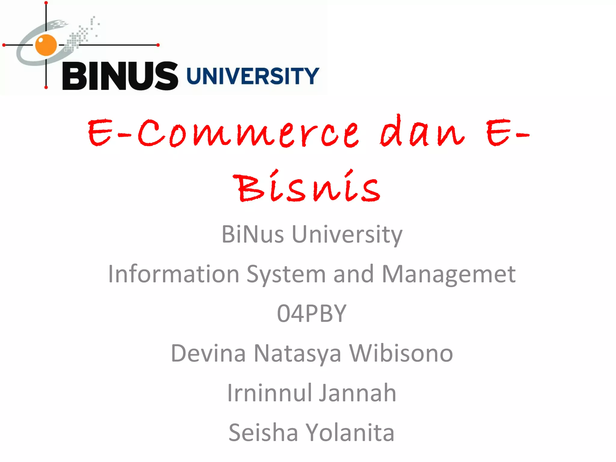 E commerce dan e-bisnis | PPT