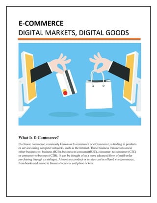 E commerce digital markets digital goods | PDF | Internet | Computing
