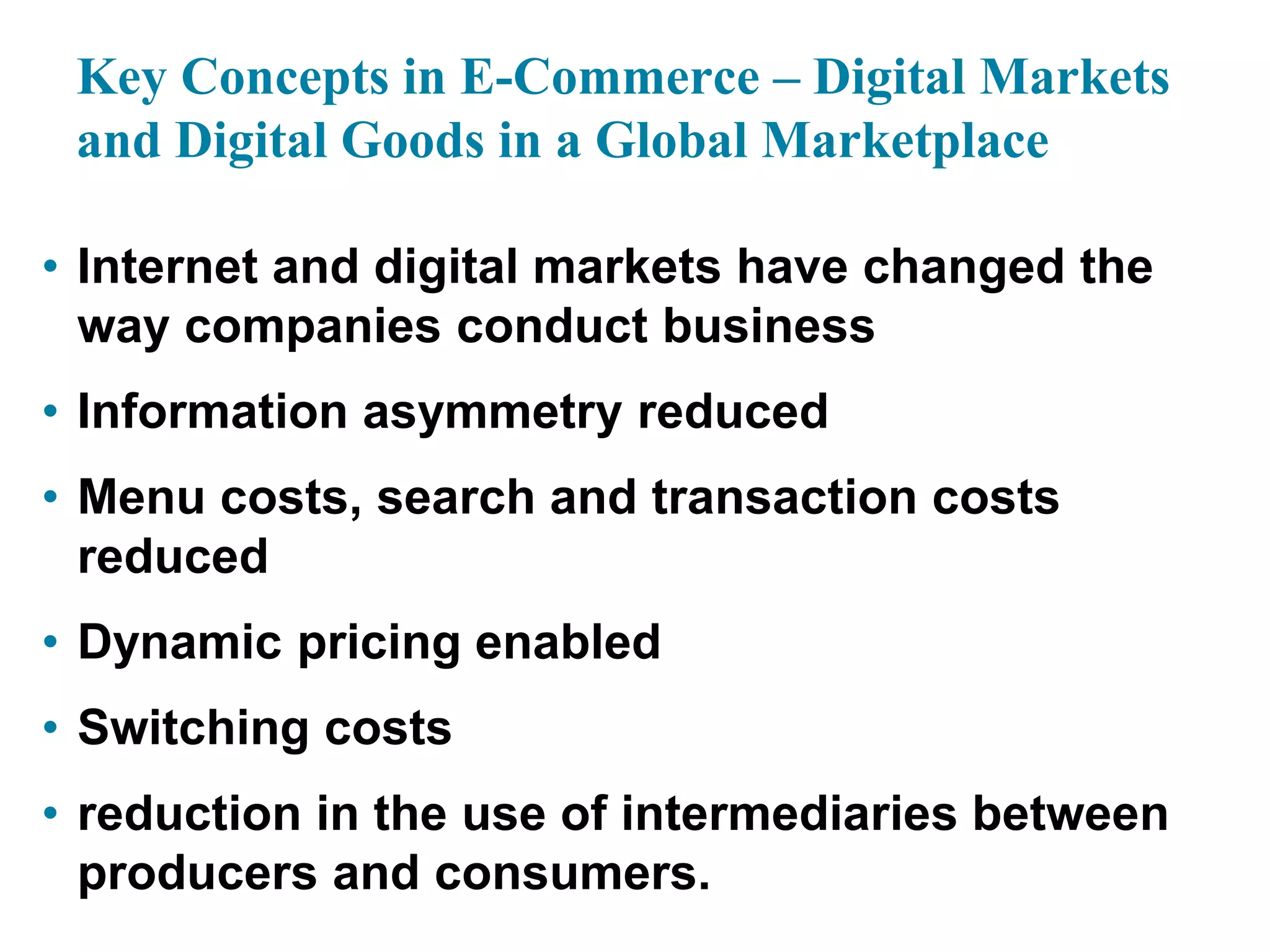 E-Commerce: Digital Markets, Digital Goods | PPTX