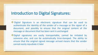 Digital signatures and e-Commerce | PPTX
