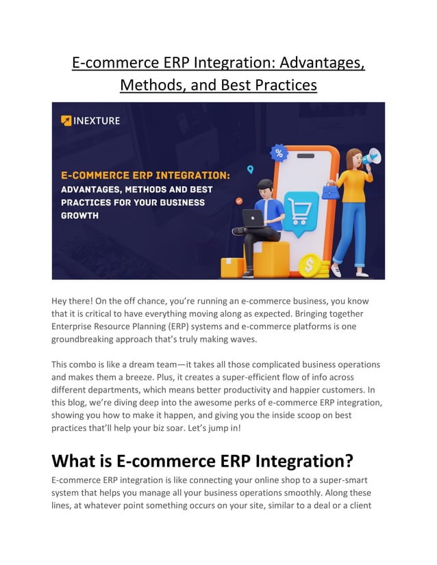 E-commerce ERP Integration: Advantages, Methods, and Best Practices | PDF