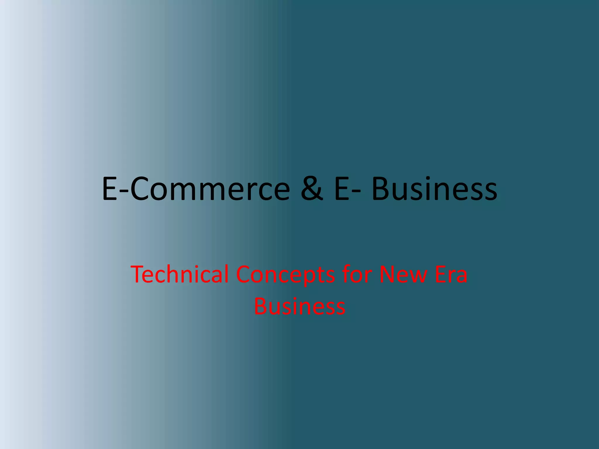 E commerce introduction | PPSX