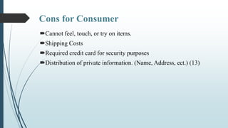 E commerce it’s pros and cons | PDF