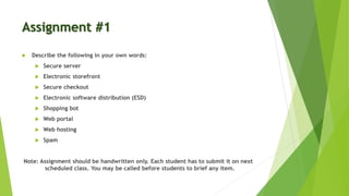 E commerce lecture-1 - muhammad imran memon | PPTX