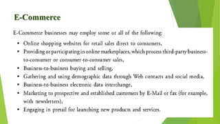 E commerce lecture-1 - muhammad imran memon | PPTX