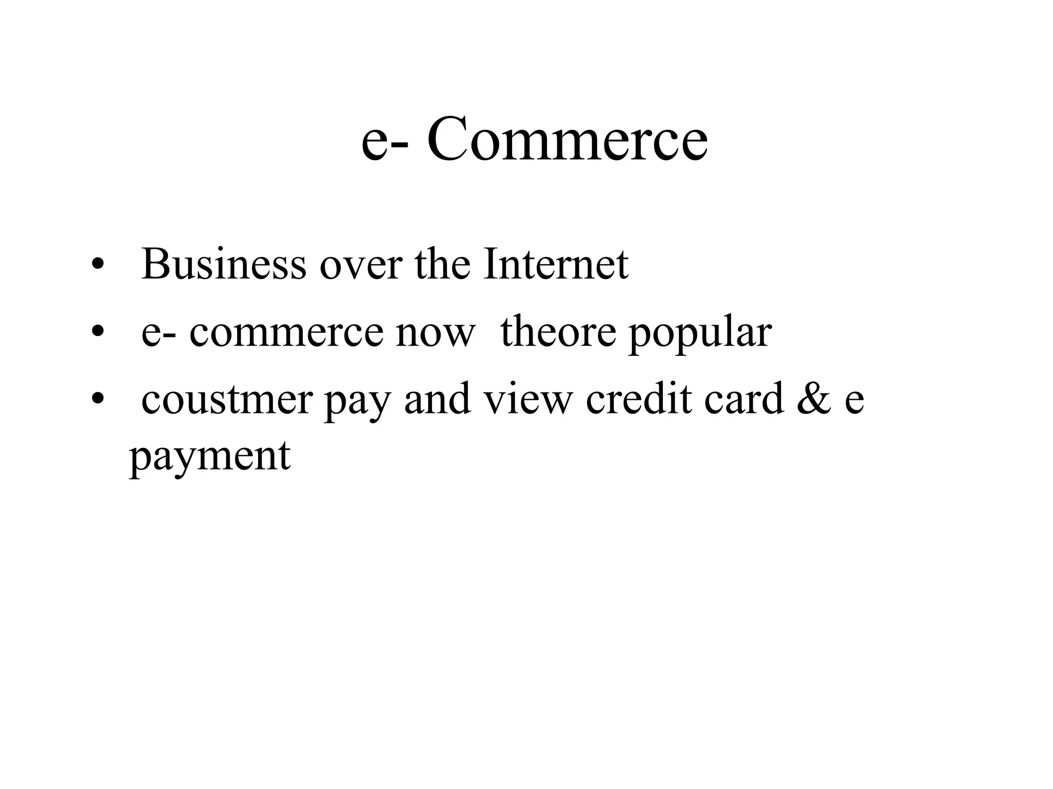 E commerce ppt | PPT