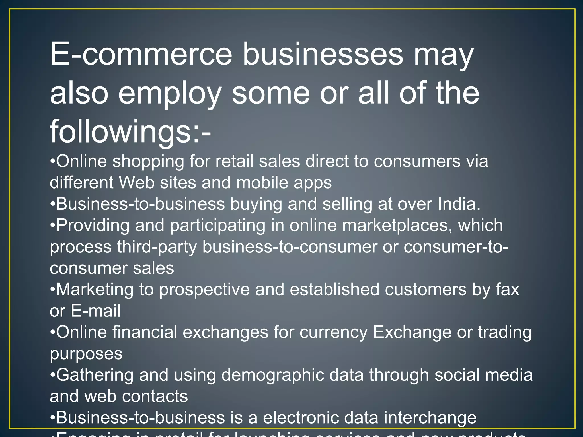 E commerce ppt | PPT