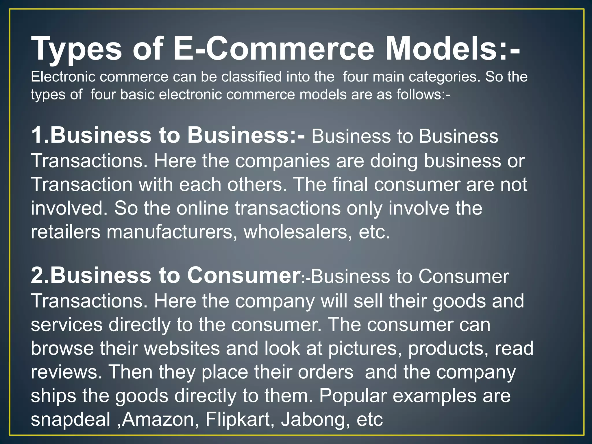 E commerce ppt | PPT