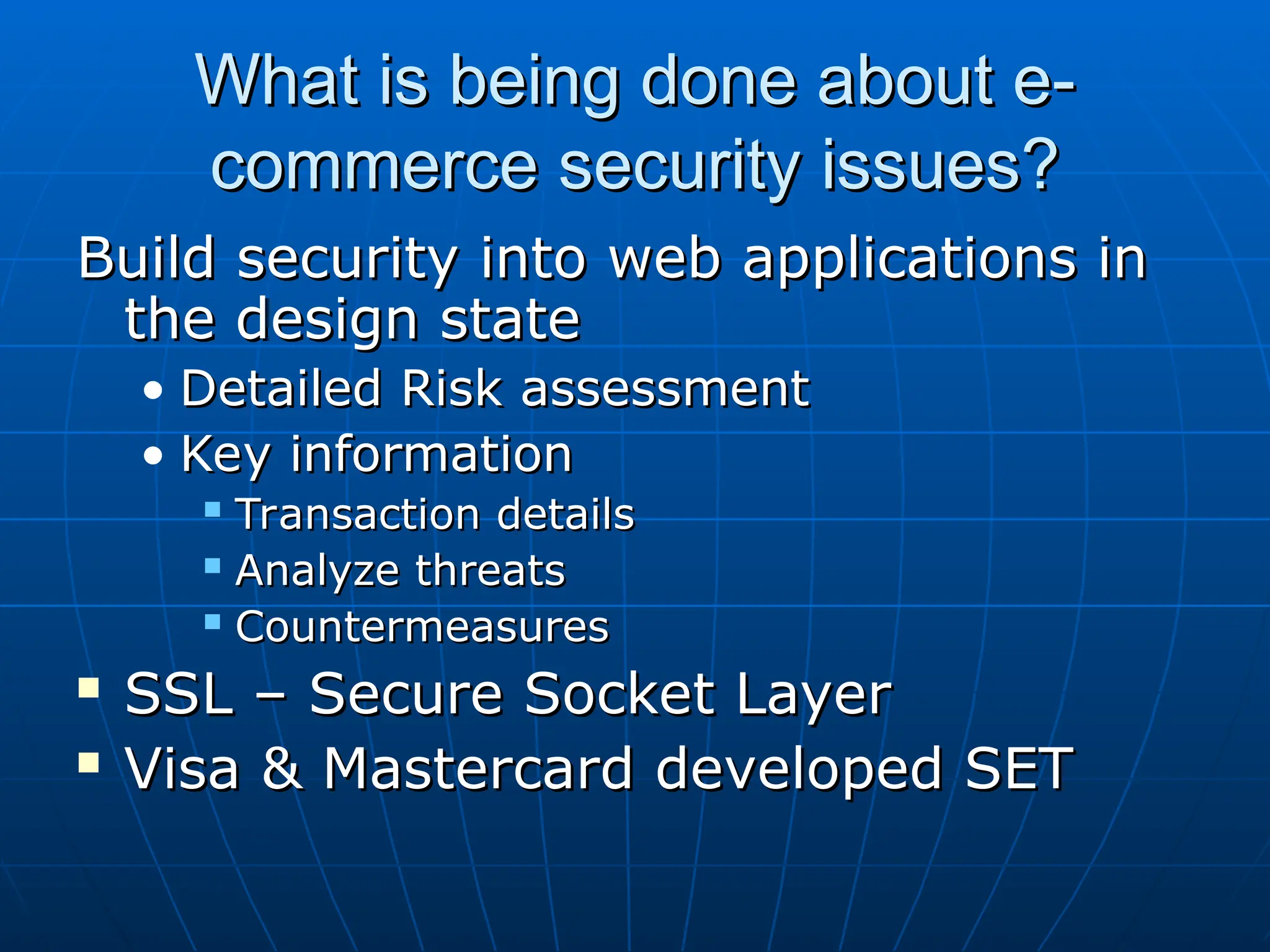 Electronic commerce security presentation part 2 | PPT