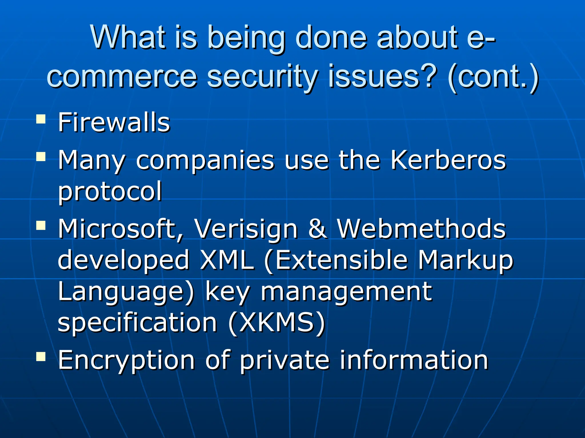 Electronic commerce security presentation part 2 | PPT